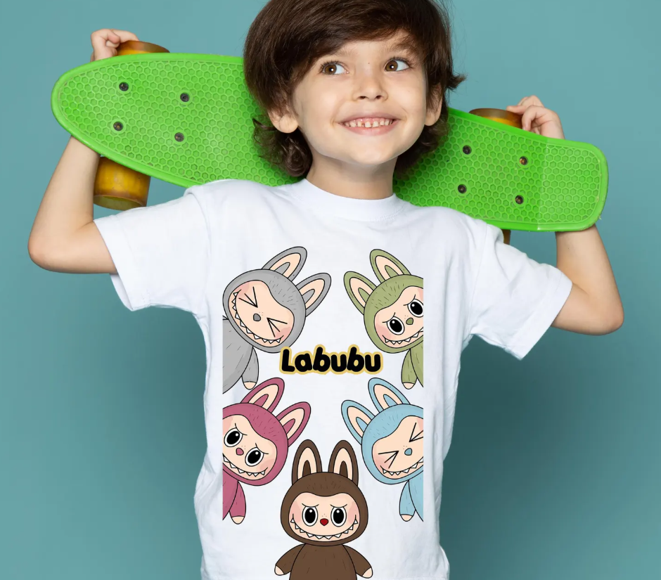 LABUBU Graphic T-Shirt – Playful Character Print for Little Trendsette ...